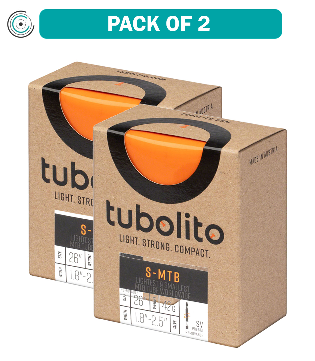 Pack of 2 Tubolito S-Tubo MTB Tube - 26 x 1.8-2.5", 42mm Presta Valve | eBay