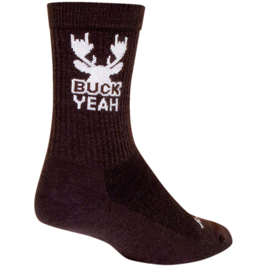 SockGuy Buck Yeah Wool Socks - 6", Small/Medium Shrink-Resistant & Itch ...